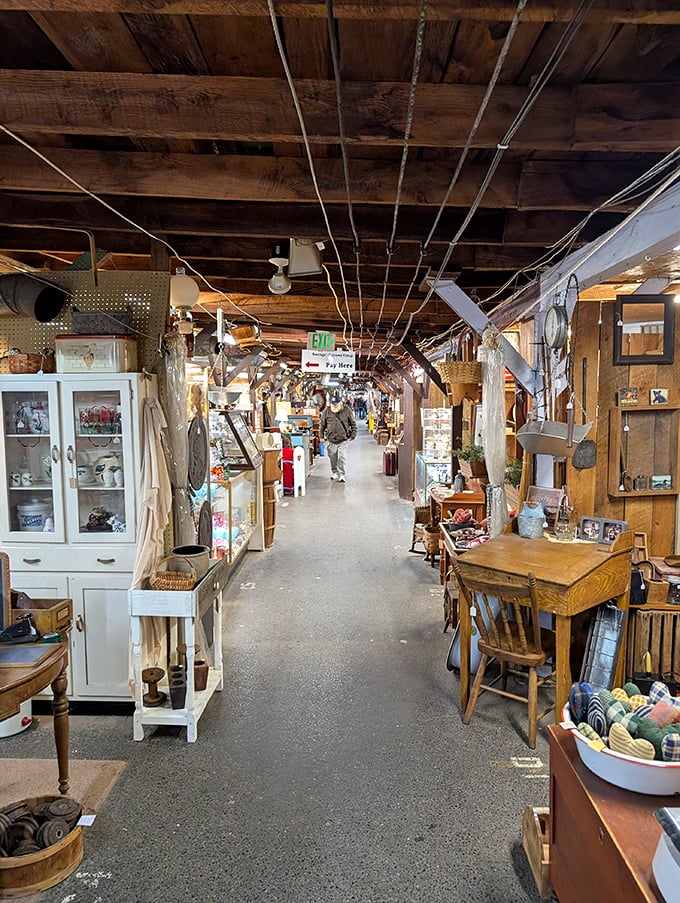 Step into the time tunnel. This corridor of collectibles stretches seemingly to infinity, with each stall offering a new decade to explore.