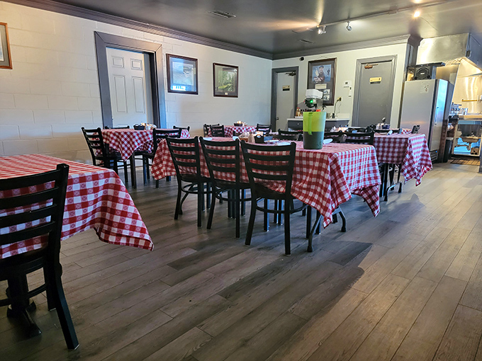 No fancy frills, just red-and-white checkered tablecloths and the promise of meat perfection. Simplicity speaks volumes in this dining room.