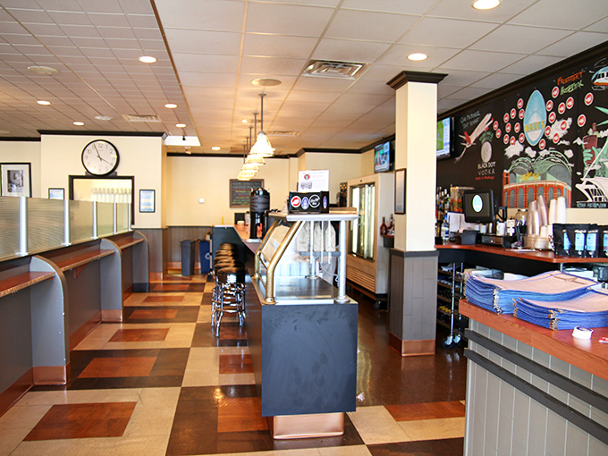 The checkerboard floor leads you through a diner that balances nostalgia with modern flair&mdash;breakfast's version of a warm welcome.
