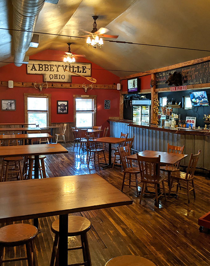 Inside, rustic charm meets small-town hospitality with wooden floors that have witnessed countless "oohs" and "aahs" over plates of smoky perfection.