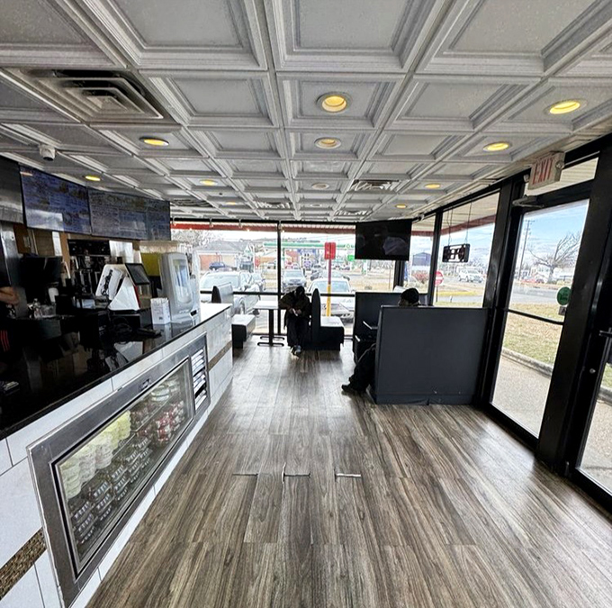 Simple, clean, and focused on what matters&mdash;the food. This no-nonsense interior lets the chicken do all the talking, and trust me, it's quite the conversation.