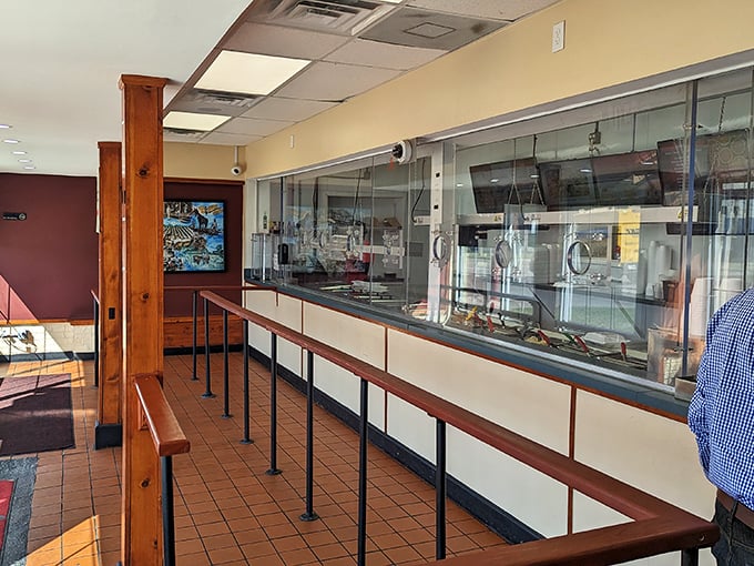 The ordering counter at Southern Smokehouse&mdash;where life-changing food decisions are made daily and diet plans go to die gloriously.