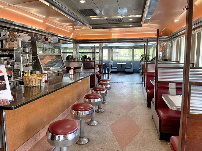 Step inside to a symphony of red vinyl and polished chrome. Those counter stools have supported generations of Jersey City residents seeking comfort food and conversation.