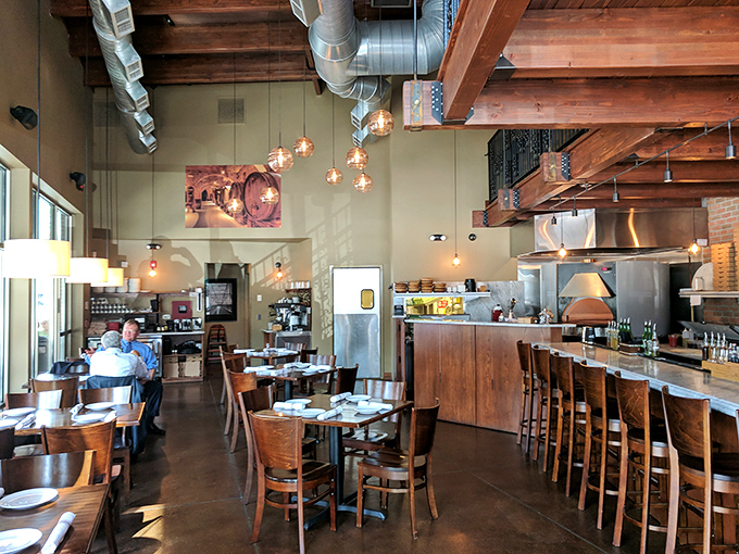Inside, exposed wooden beams and pendant lighting create that perfect "why haven't I been here before?" atmosphere that makes regulars out of first-timers.