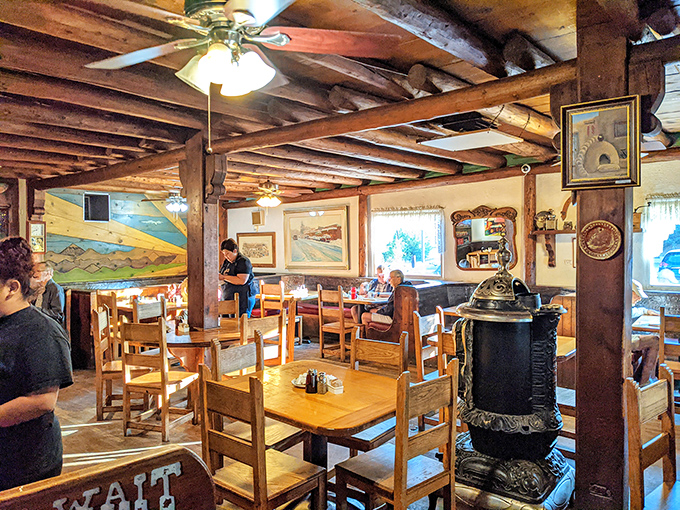 Wooden vigas and rustic charm create the perfect setting for breakfast magic. This isn't just a restaurant&mdash;it's New Mexico's living room.
