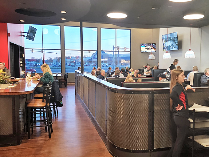 Where modern meets cozy&mdash;Lock Sixteen's interior strikes that perfect balance between "special occasion" and "I could hang out here all evening."