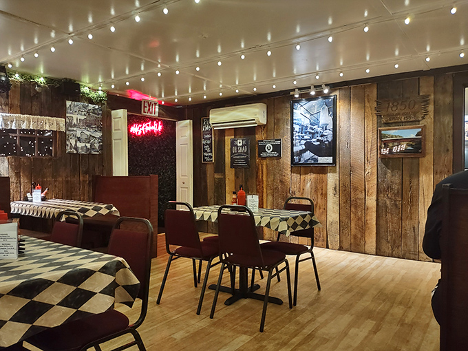 String lights dance overhead while checkered tablecloths promise no-nonsense deliciousness. This isn't Instagram-bait dining&mdash;it's the real Pennsylvania deal.