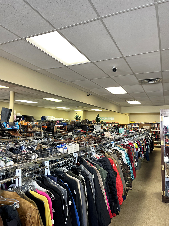 Racks upon racks stretch into the distance like a textile ocean. This isn't shopping&mdash;it's an archaeological dig through the strata of fashion history.