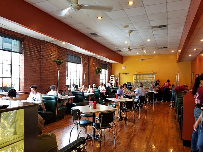 Step inside and the retro-meets-modern design transports you&mdash;those amber pendant lights could make even morning people out of the most dedicated night owls.