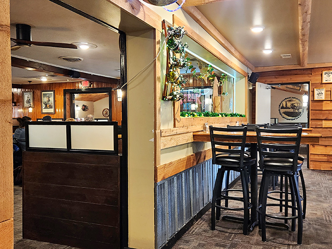 Classic Americana preserved in vinyl and chrome. This isn't retro-themed decor&mdash;it's the real deal that's witnessed decades of local stories.