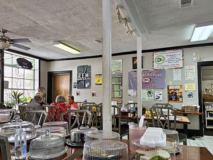 Step inside and time slows down – R.E.M. memorabilia adorns walls where generations of Athenians have gathered for soul-satisfying meals.