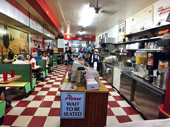 The classic diner interior with its red and white checkerboard floor isn't trying to impress Instagram&mdash;it's too busy serving breakfast perfection to generations of Pittsburghers.