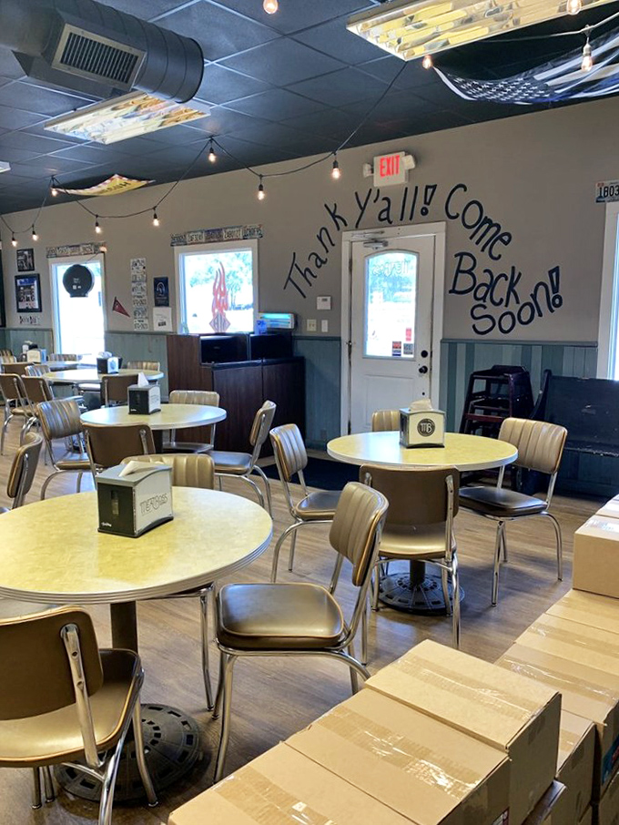 Southern hospitality written on the wall&mdash;literally. This cozy dining room promises good things to those patient enough to grab a seat.