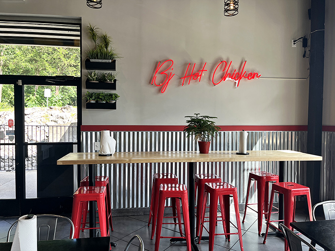 Inside, the no-frills interior tells you everything you need to know&mdash;they're too busy perfecting brisket to worry about fancy decor.