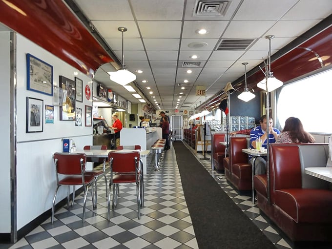 Step inside and the nostalgia hits harder than your grandmother's perfume&mdash;classic checkered floors, red vinyl booths, and memories waiting to be made.