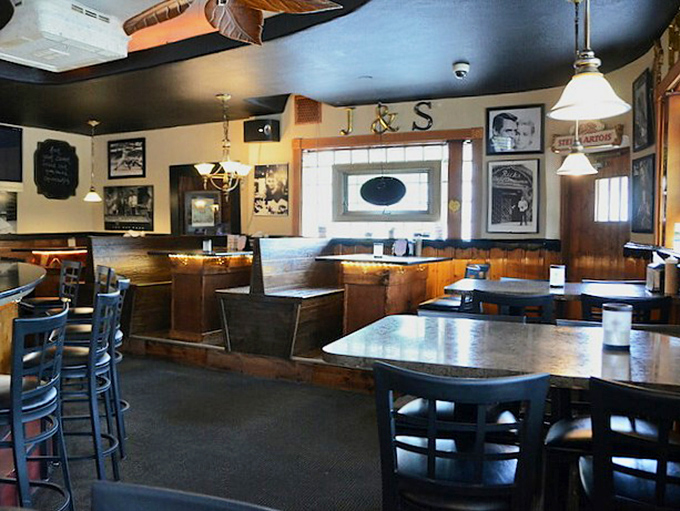 Dark wood, warm lighting, and decades of memories create the kind of authentic Wisconsin tavern atmosphere money simply can't manufacture.