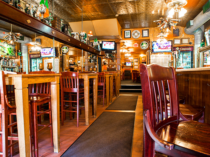 Step inside and time-travel to Dublin without the jetlag – McGrath's warm wooden interior and pressed tin ceiling create the perfect backdrop for pint-lifting and storytelling.