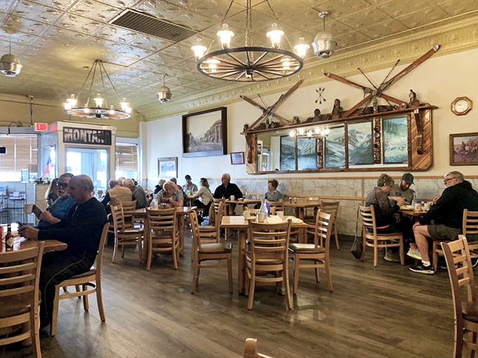 Where wagon wheels meet comfort food &ndash; the interior's Western charm sets the stage for culinary magic that's been unfolding for generations.