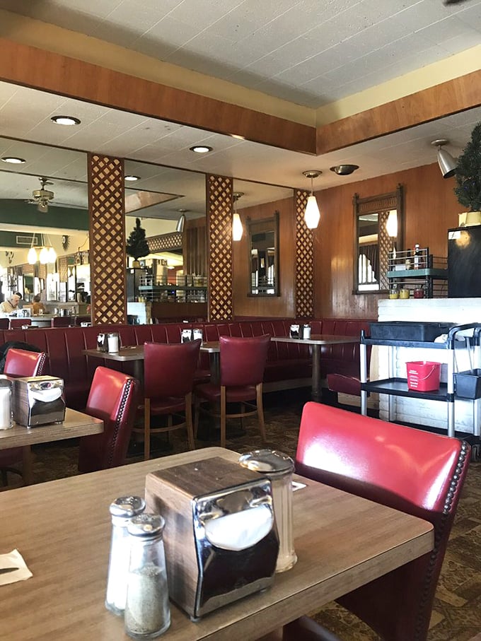 Red vinyl booths and wooden lattice dividers&mdash;not designed by some hipster firm, but preserved by decades of loyal customers who wouldn't change a thing.