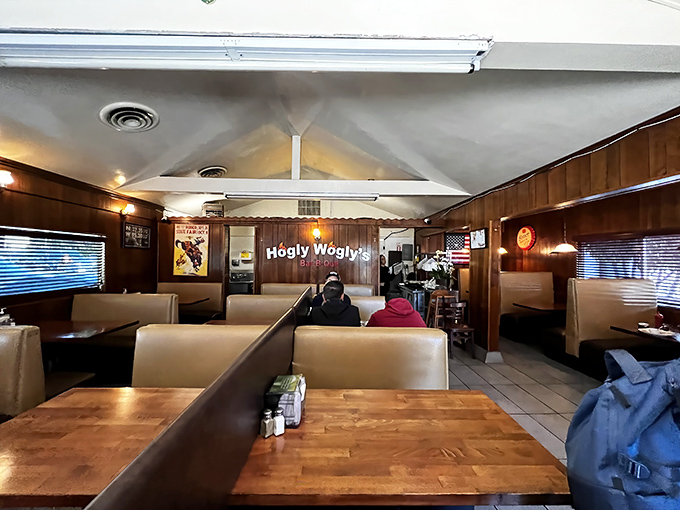 Wood paneling and cozy booths create the perfect backdrop for meat-induced euphoria. No fancy frills, just BBQ thrills.