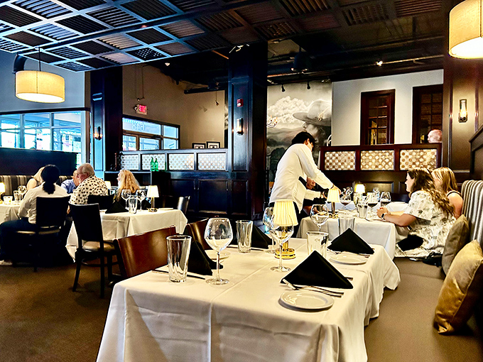 White tablecloths, attentive service, and an atmosphere that whispers "special occasion" even when you're just celebrating Tuesday.