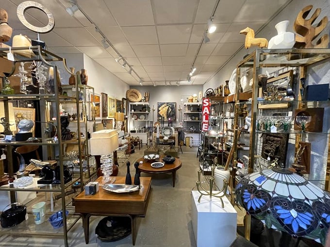 Mid-century treasures await in this meticulously organized wonderland. Marie Kondo would have a panic attack&mdash;everything here sparks joy!