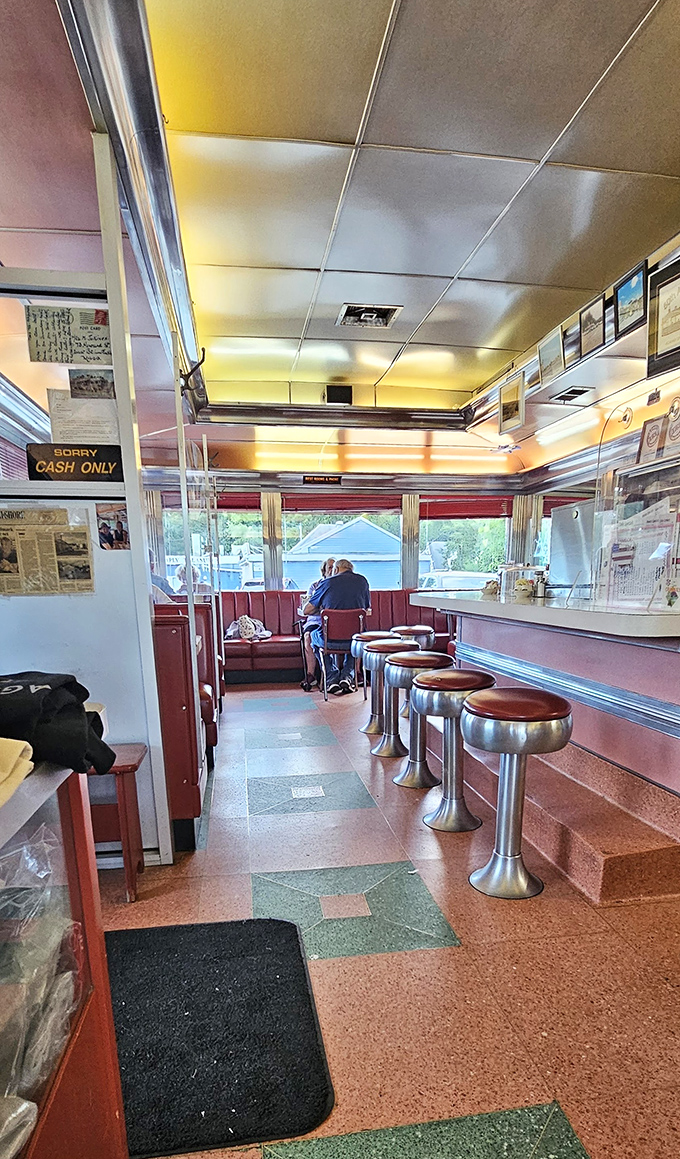 Classic counter seating puts you front-row for the culinary theater, where breakfast dreams become delicious reality.
