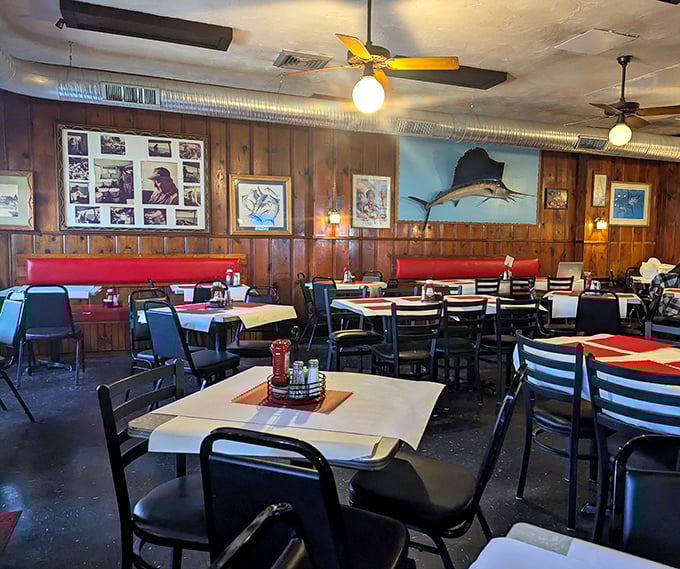 Step inside and time stands still&mdash;wood paneling, mounted fish, and red vinyl booths create the perfect backdrop for Maryland's favorite pastime: serious crab consumption.