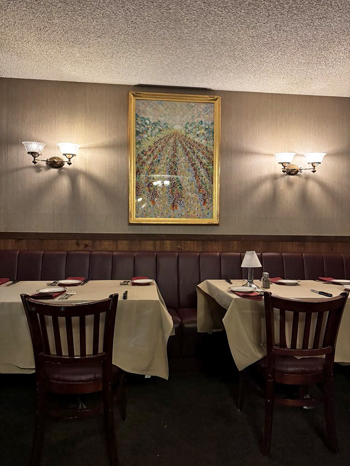 Classic elegance meets Western comfort in this dining room where countless celebrations have unfolded over perfectly grilled steaks and local wines.