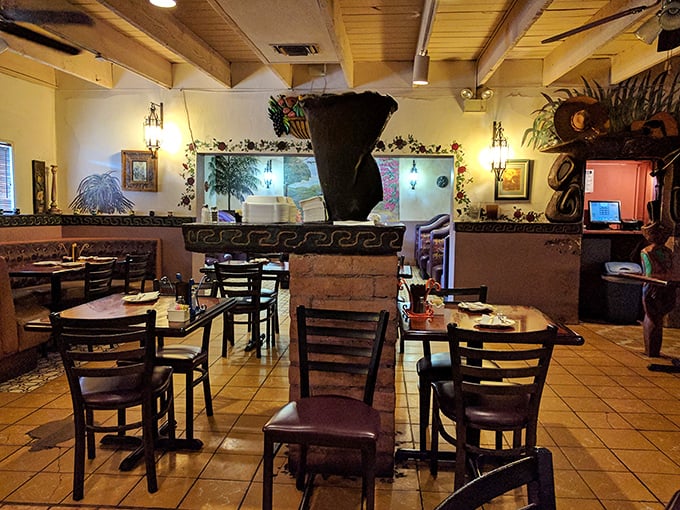 Wooden beams, warm lighting, and traditional decor transport you to Mexico faster than any passport could.