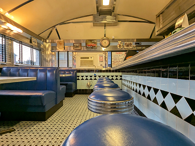 Step inside to a sea of blue vinyl booths and chrome counter stools &ndash; this isn't retro-inspired, folks, it's the genuine article.