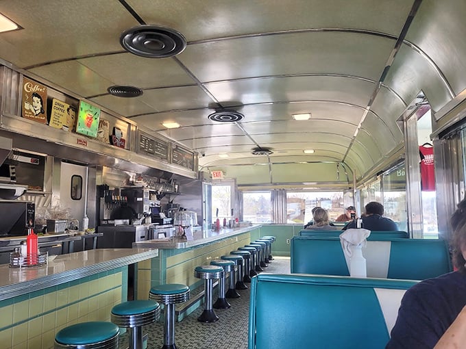 Step inside and you're transported to the 1950s&mdash;turquoise booths, chrome stools, and the promise of comfort food that never goes out of style.