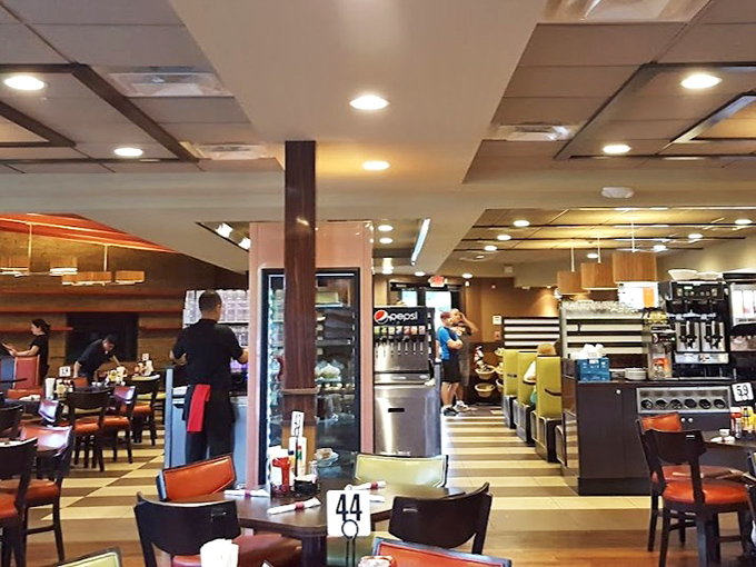 Classic diner ambiance with modern touches&mdash;where the coffee flows freely and strangers at neighboring tables become temporary food critics.