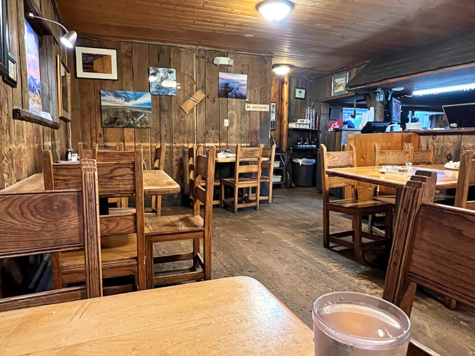 Rustic wooden charm defines the interior, where decades of satisfied diners have created the kind of patina money can't buy.