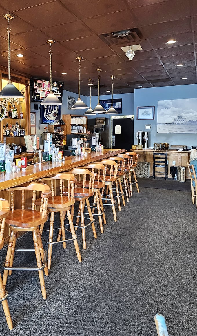 Pull up a stool at the counter where locals swap stories and newcomers become regulars. Those wooden chairs have heard more Kentucky tales than a bourbon barrel.