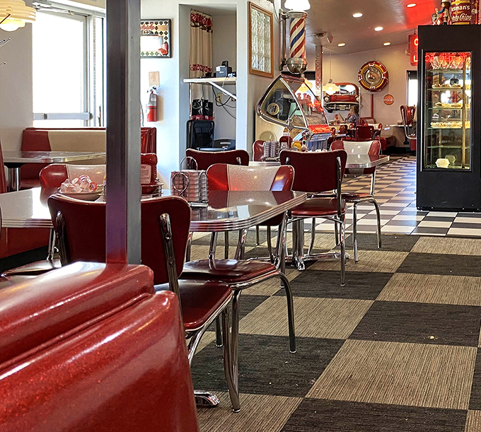 Step inside and the classic red vinyl booths transport you to a time when comfort food reigned supreme.