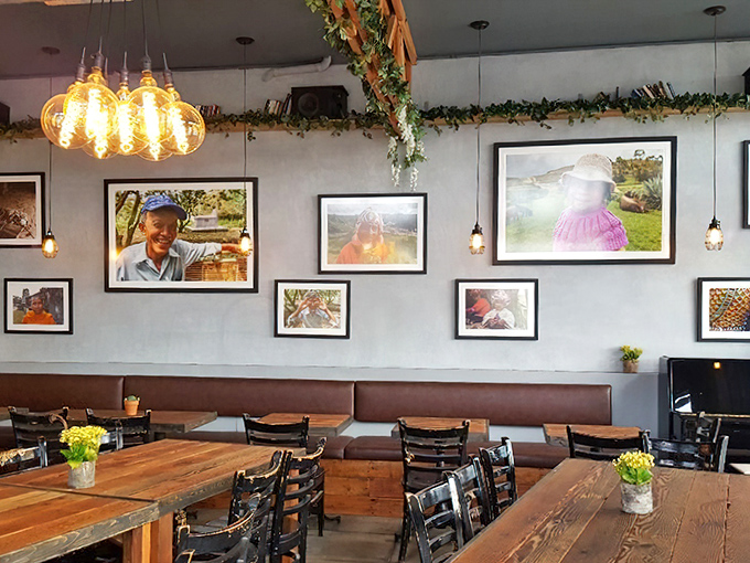 Gallery walls and warm lighting create the perfect backdrop for your next great meal discovery.