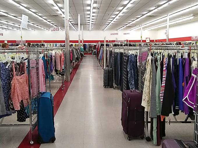 Endless aisles stretch like a retail runway, where fashion from every decade struts its stuff.