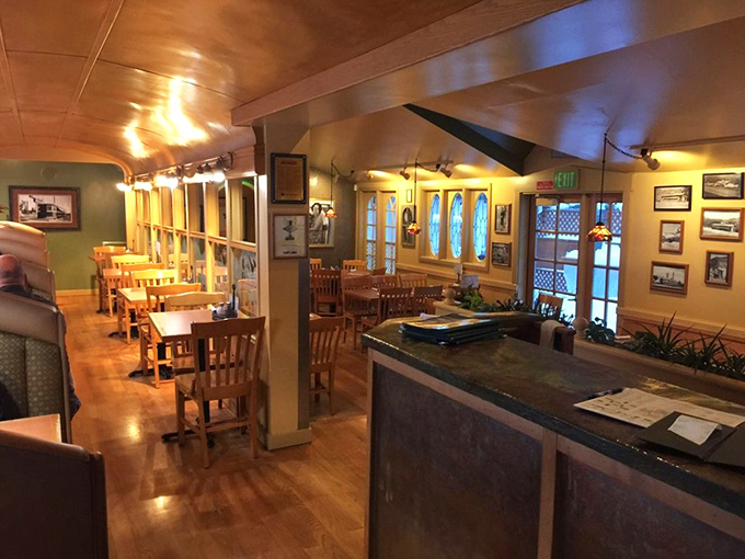 Cozy corners and canyon views make this the dining room you wish your house had.