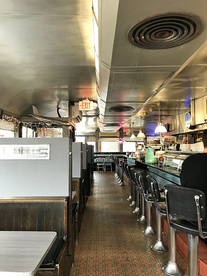 Inside this stainless steel sanctuary, every booth holds promise of eggs done exactly right.