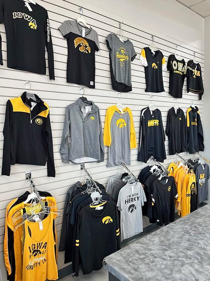Hawkeye heaven! Black and gold apparel awaits loyal fans looking to sport team spirit without the stadium-sized price tag.