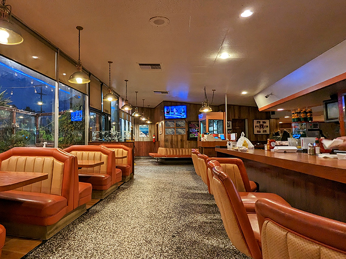 Those orange vinyl booths aren't just seating&mdash;they're front-row tickets to the greatest show on earth: breakfast served all day in a perfectly preserved slice of classic Americana.