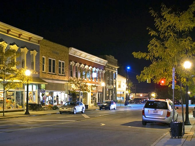 As twilight falls on downtown Vermilion, the historic buildings glow with possibility. Norman Rockwell would've needed an extra canvas.