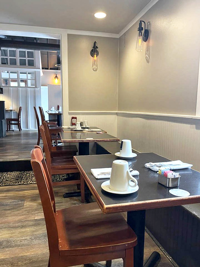 Warm wooden tables and soft lighting create the perfect backdrop for morning conversations. Hemingway would have written an extra novel if he'd had breakfast here.