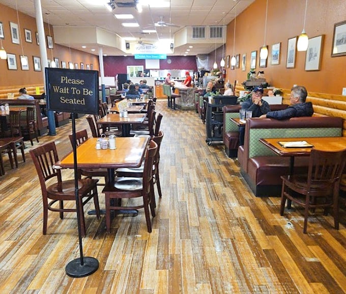 That polished wooden floor has supported generations of hungry North Dakotans seeking refuge from winter chills and breakfast cravings alike.