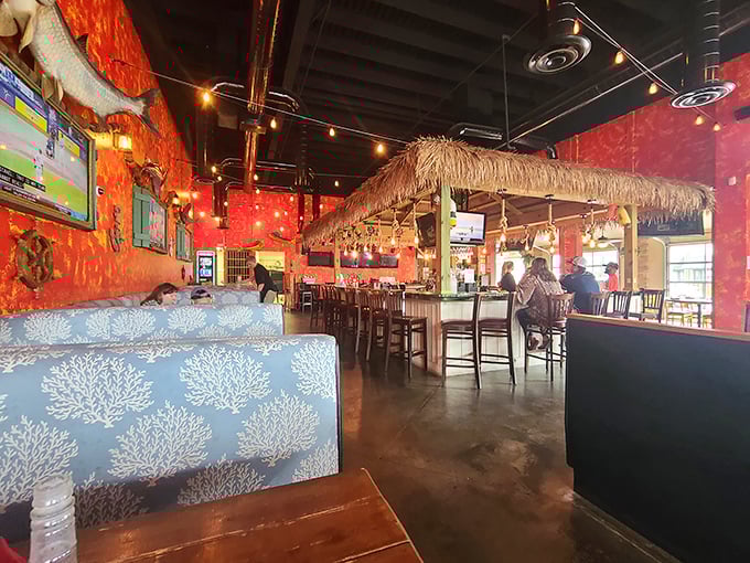 Coral walls, thatched tiki bar, and ocean-blue booths&mdash;suddenly Morgantown feels like it's gotten a lot closer to the Caribbean Sea.