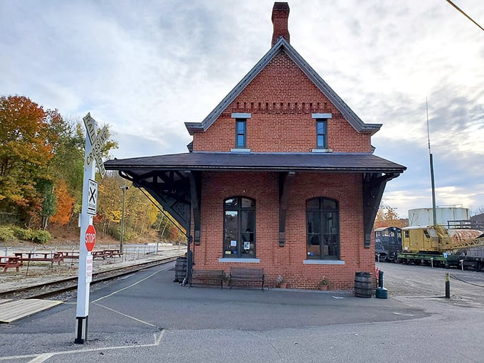 The historic Naugatuck Railroad station stands as a beautiful reminder when towns built things to last, not just look good on Instagram.