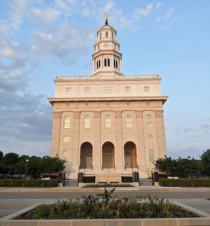 The Nauvoo Temple isn't just architecturally impressive&mdash;it's what happens when history and faith decide to show off. That golden angel atop seems to be keeping an eye on everyone below.