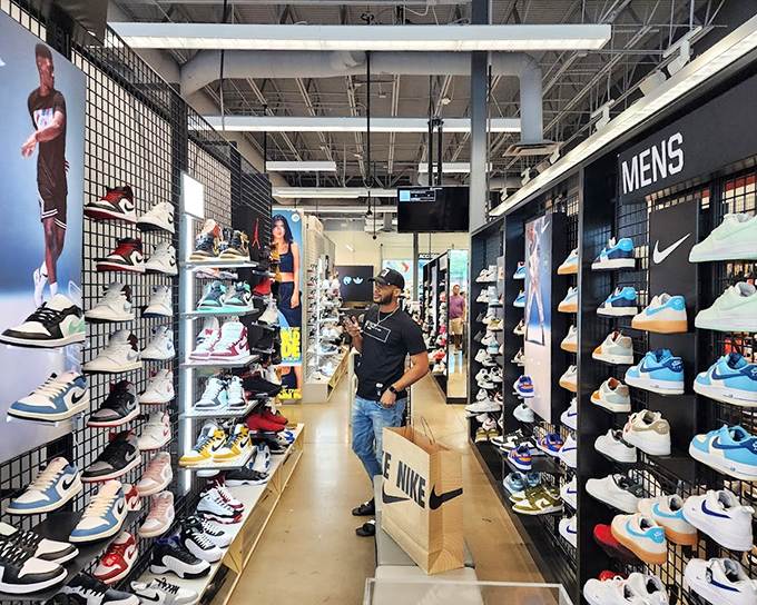 Sneaker heaven exists, and it's lined wall-to-wall with Nike treasures. Even non-athletes can appreciate this colorful footwear fantasy.