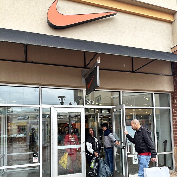 The iconic swoosh beckons shoppers like a siren song. "Just do it," it whispers, and suddenly you're walking out with three pairs of sneakers.